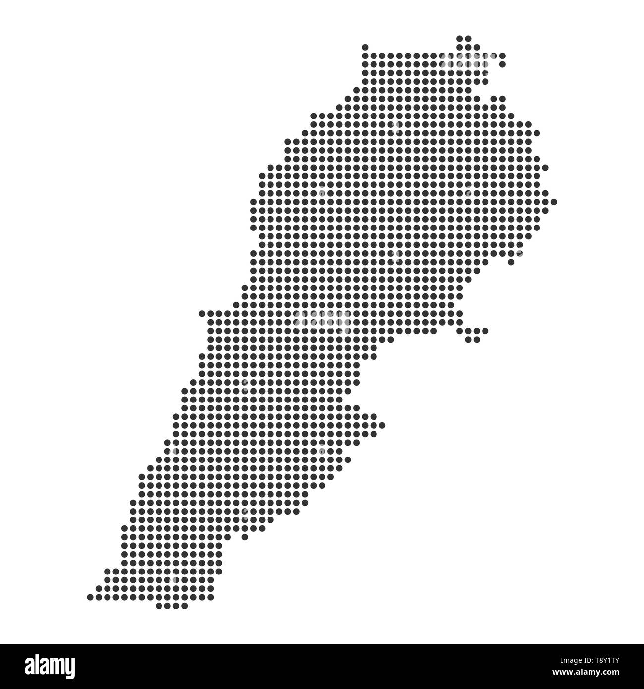 Map with dot - Lebanon . Template for your design Stock Vector Image ...
