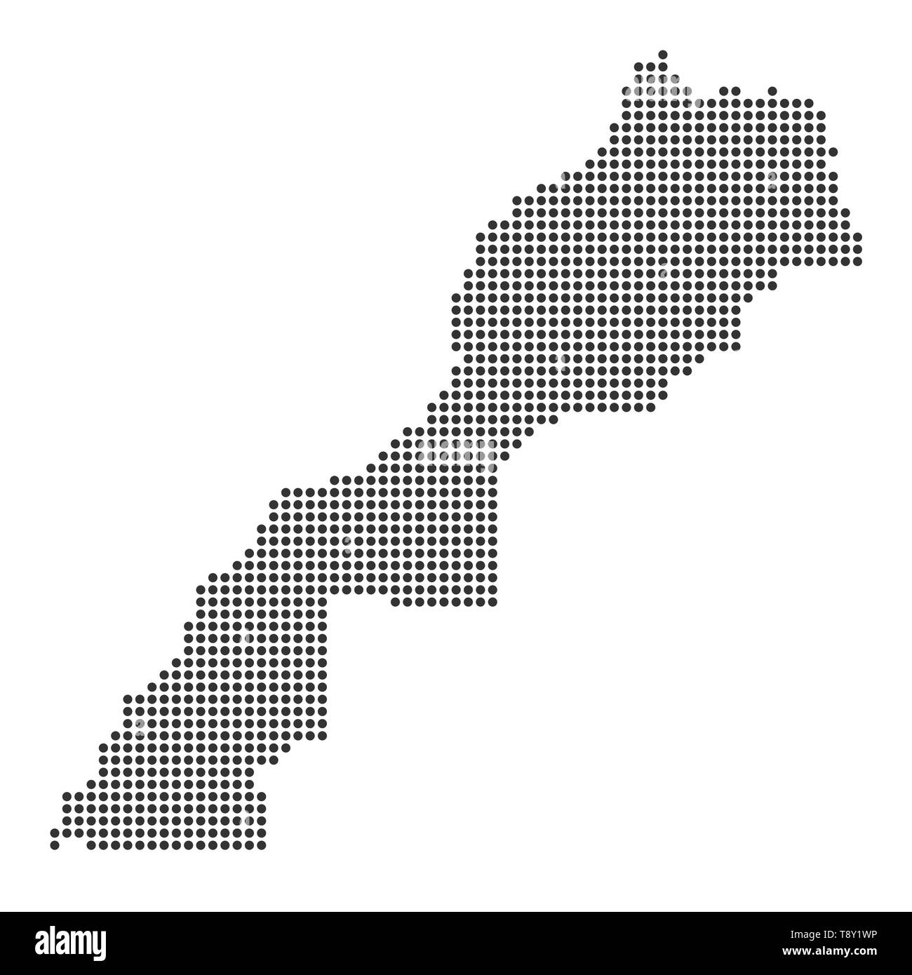 Map with dot - Morocco . Template for your design Stock Vector Image ...