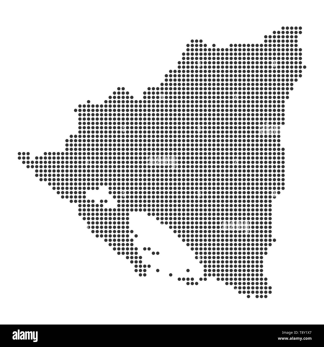 Map with dot - Nicaragua . Template for your design Stock Vector Image ...