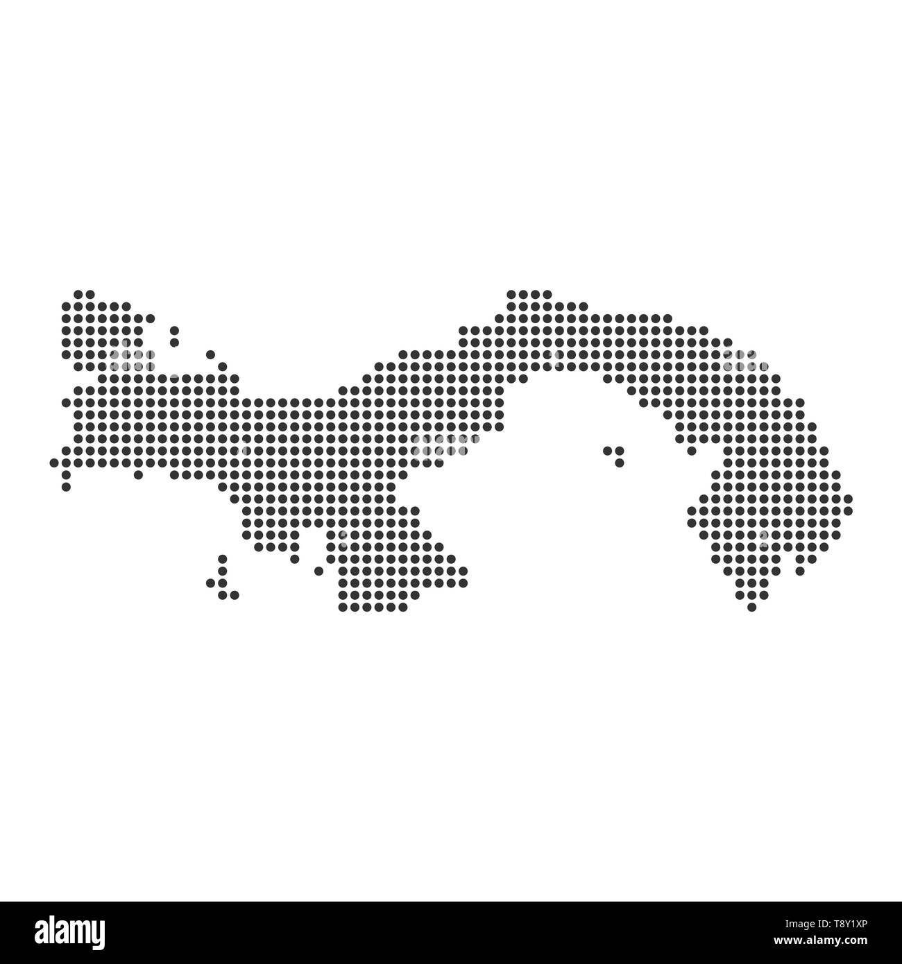 Panama map vector outline Black and White Stock Photos & Images - Alamy