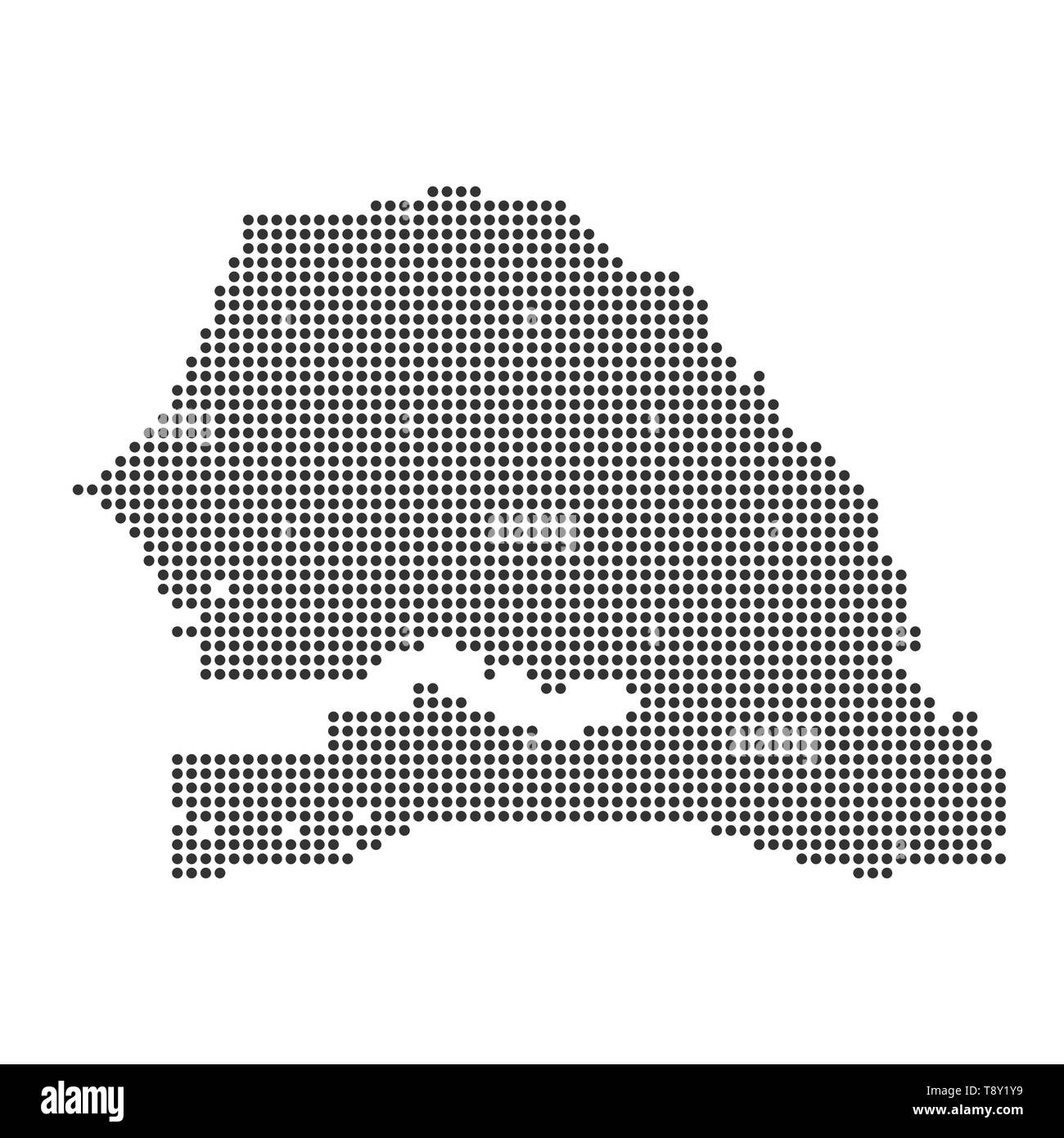 Map with dot - Senegal . Template for your design Stock Vector Image ...