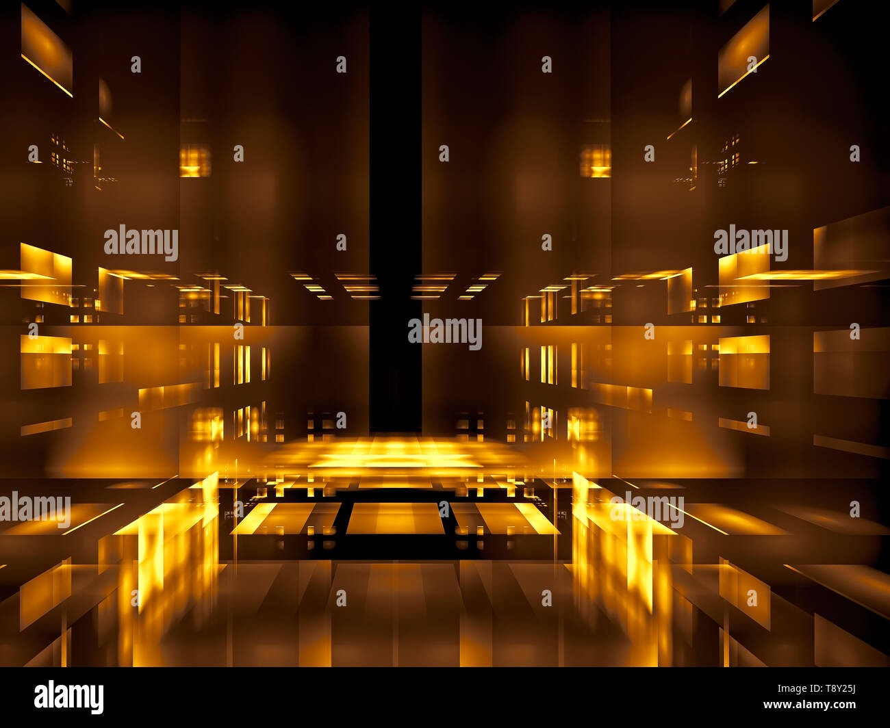 Abstract portal or scene in tech style - digitally generated image ...