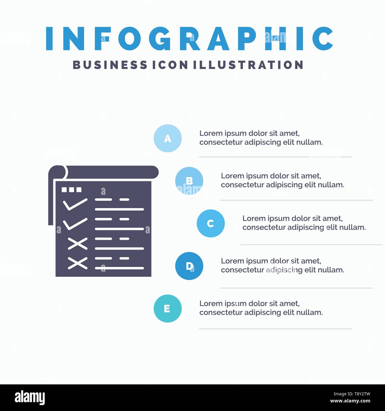 Checklist Testing Report Qa Infographics Presentation Template 5 Steps Presentation Stock