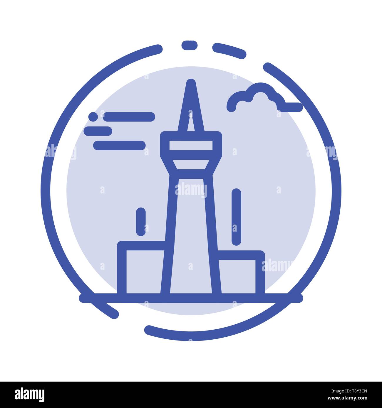 Blue buildings city town famous Stock Vector Images - Alamy