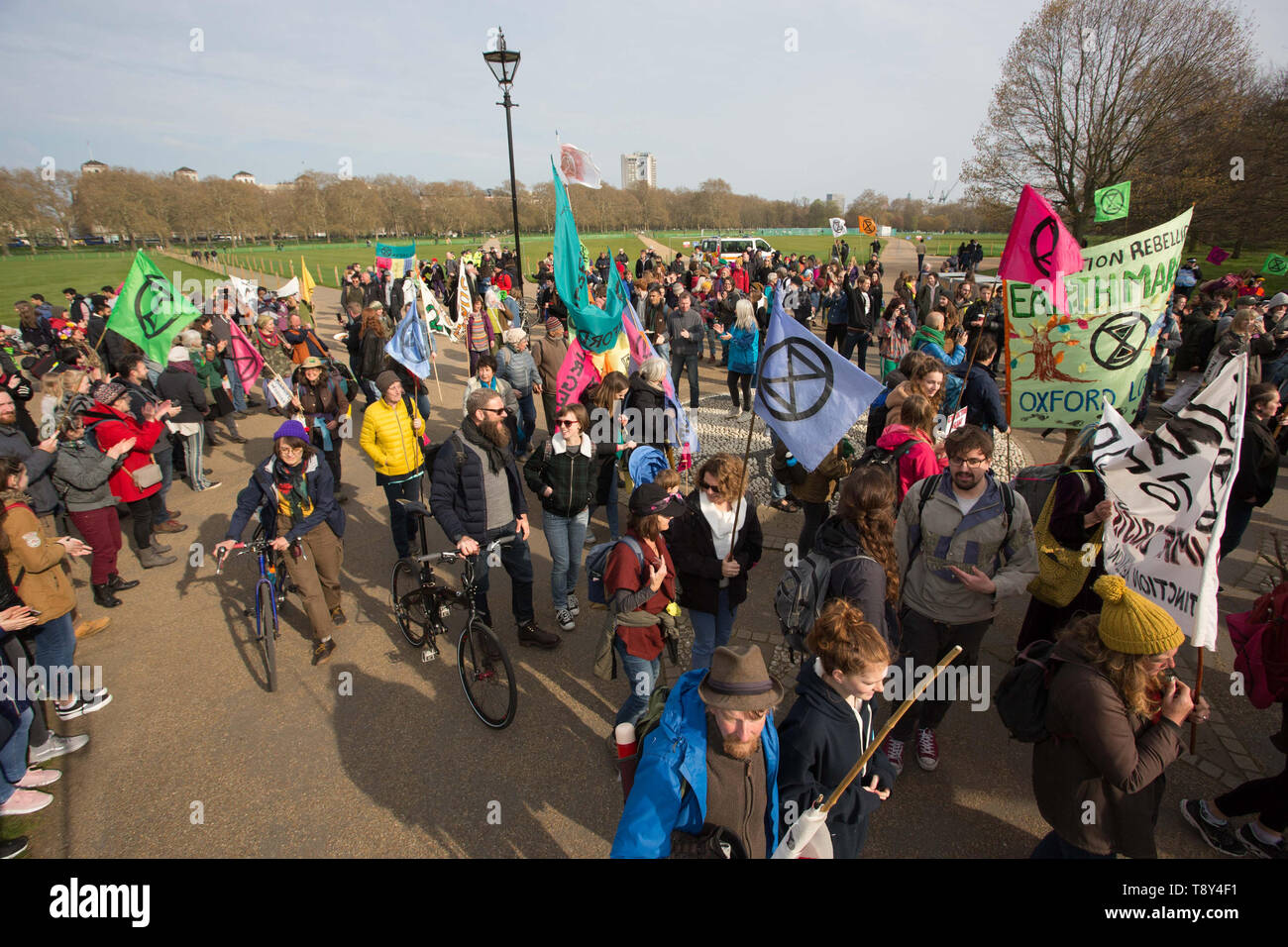 Climate protest group Extinction Rebellion set up camp in London’s Hyde ...