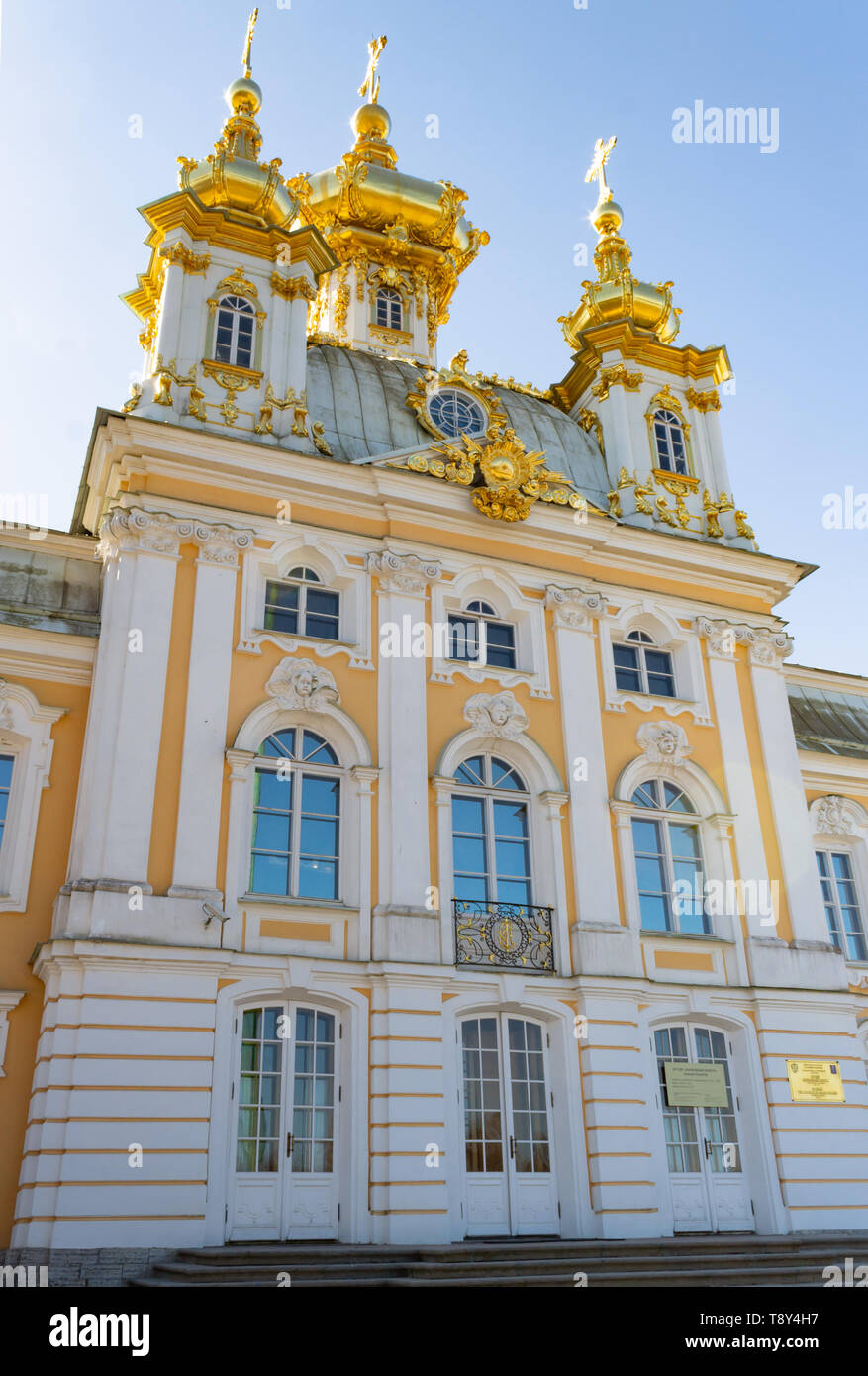 Part of Catherine Palace in Saint Petersburg, Russia. The Palace is a ...