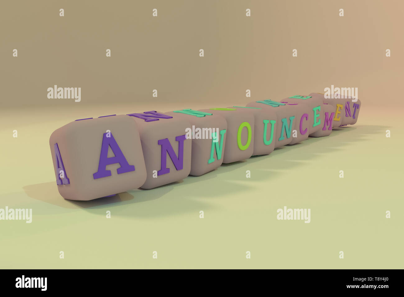 Announcement computer ICT keyword. Graphic resource, texture or ...