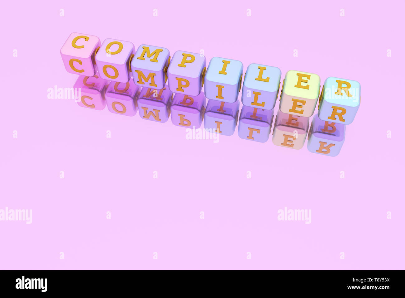 Compiler computer ICT keyword. Graphic resource, texture or background ...