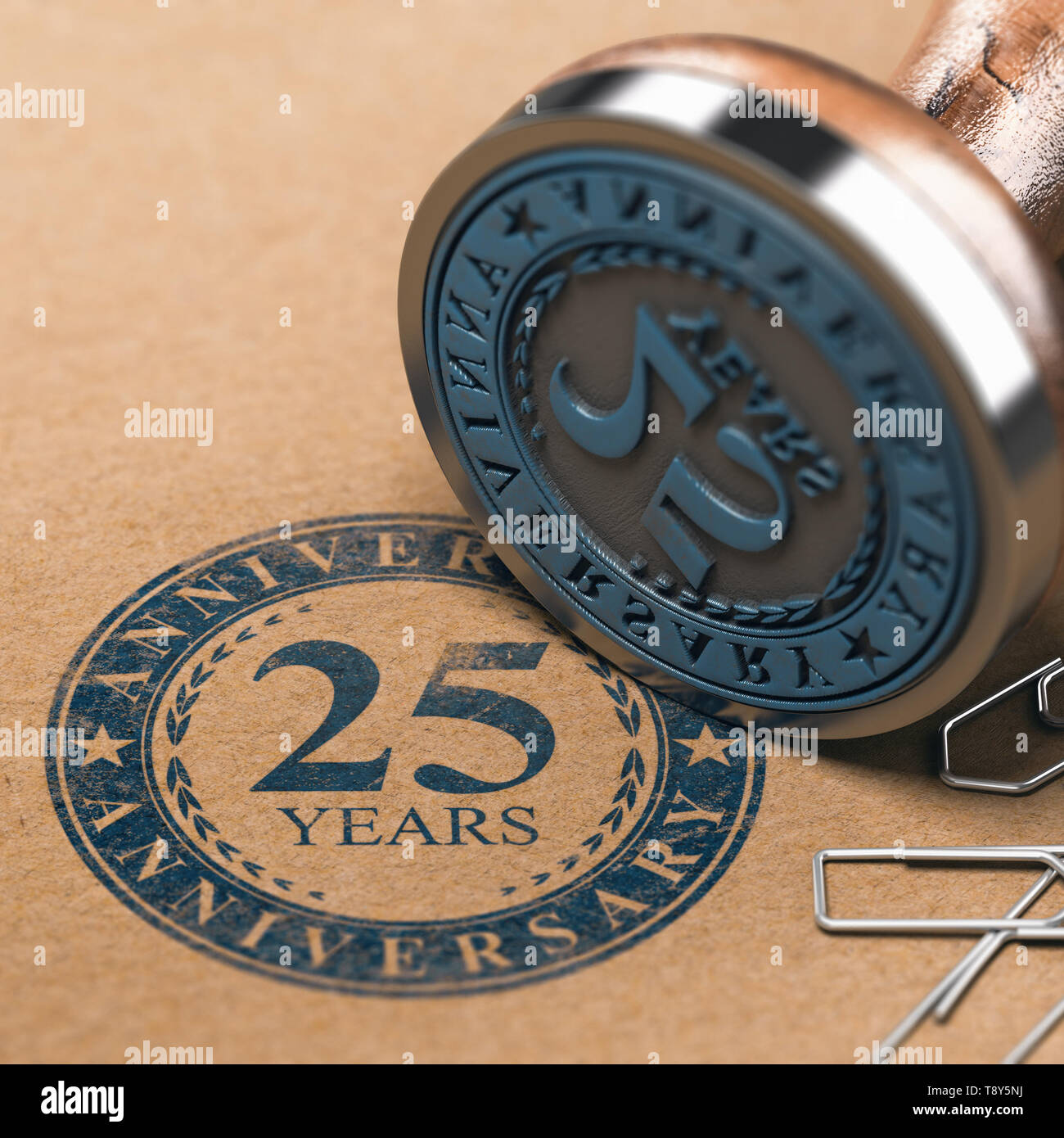 25th anniversary stamp illustration hi-res stock photography and images ...