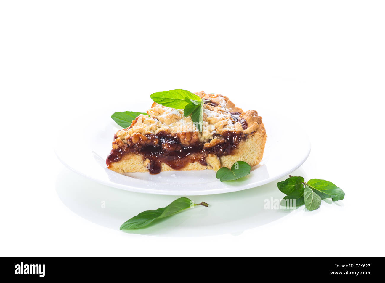 Fruit cake in jelly on Cut Out Stock Images & Pictures - Alamy