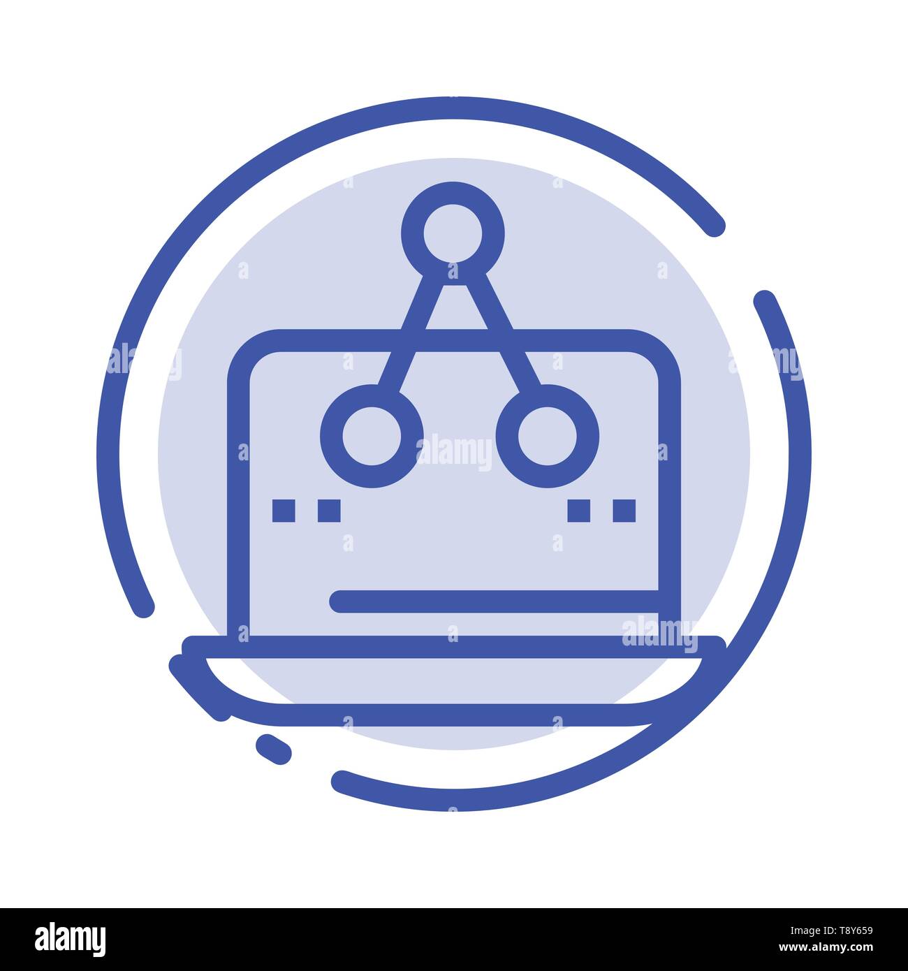 Digital Marketing Icon In Blue