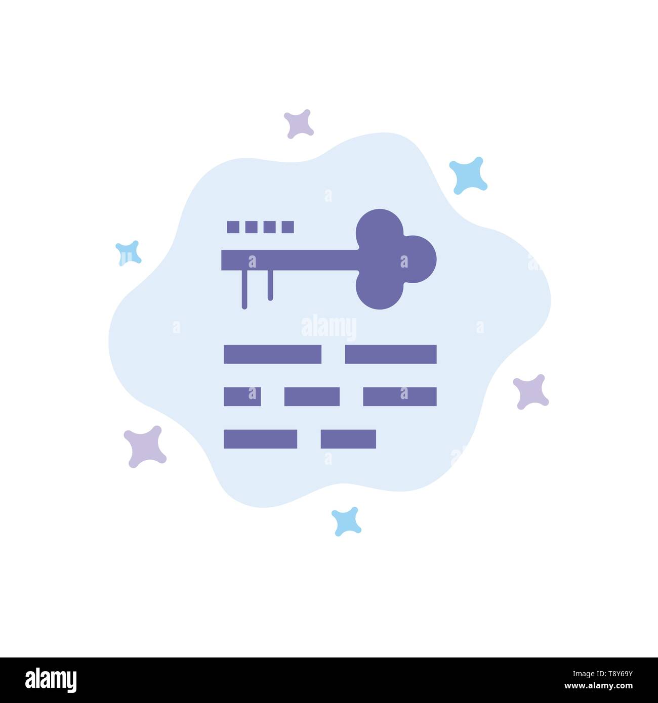 Key, Lock, Layout, Login Blue Icon on Abstract Cloud Background Stock ...