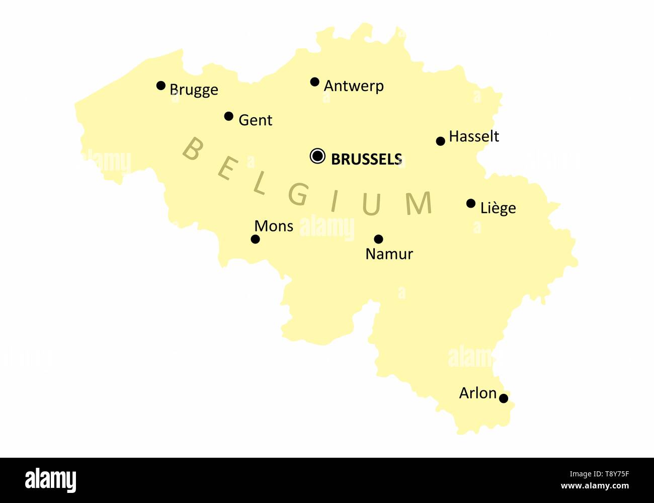 Belgium map poster hi-res stock photography and images - Alamy