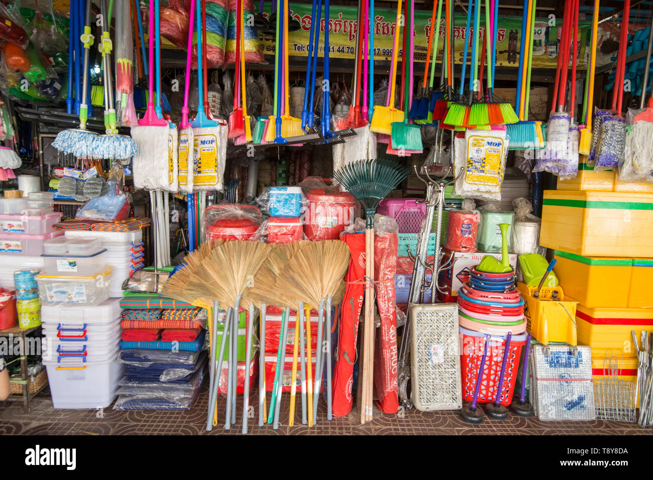 a shop at the old market of Phsar chas in the city of Siem Reap in ...