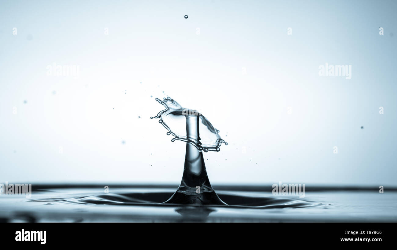 water drop collision. Water splash Stock Photo - Alamy