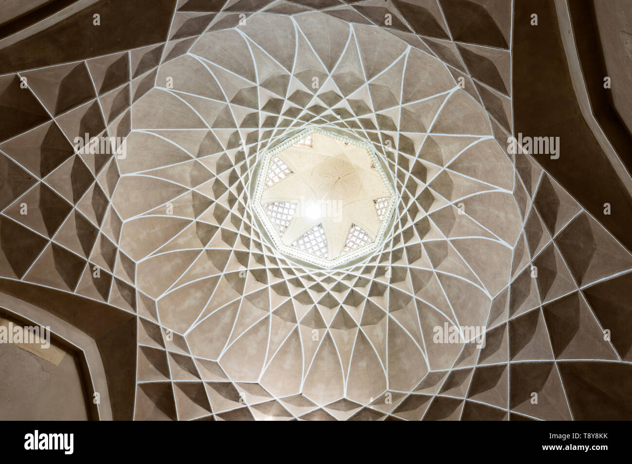 Vault of Bagh-e Dolat Abad building pavilion, Yazd, Iran Stock Photo ...