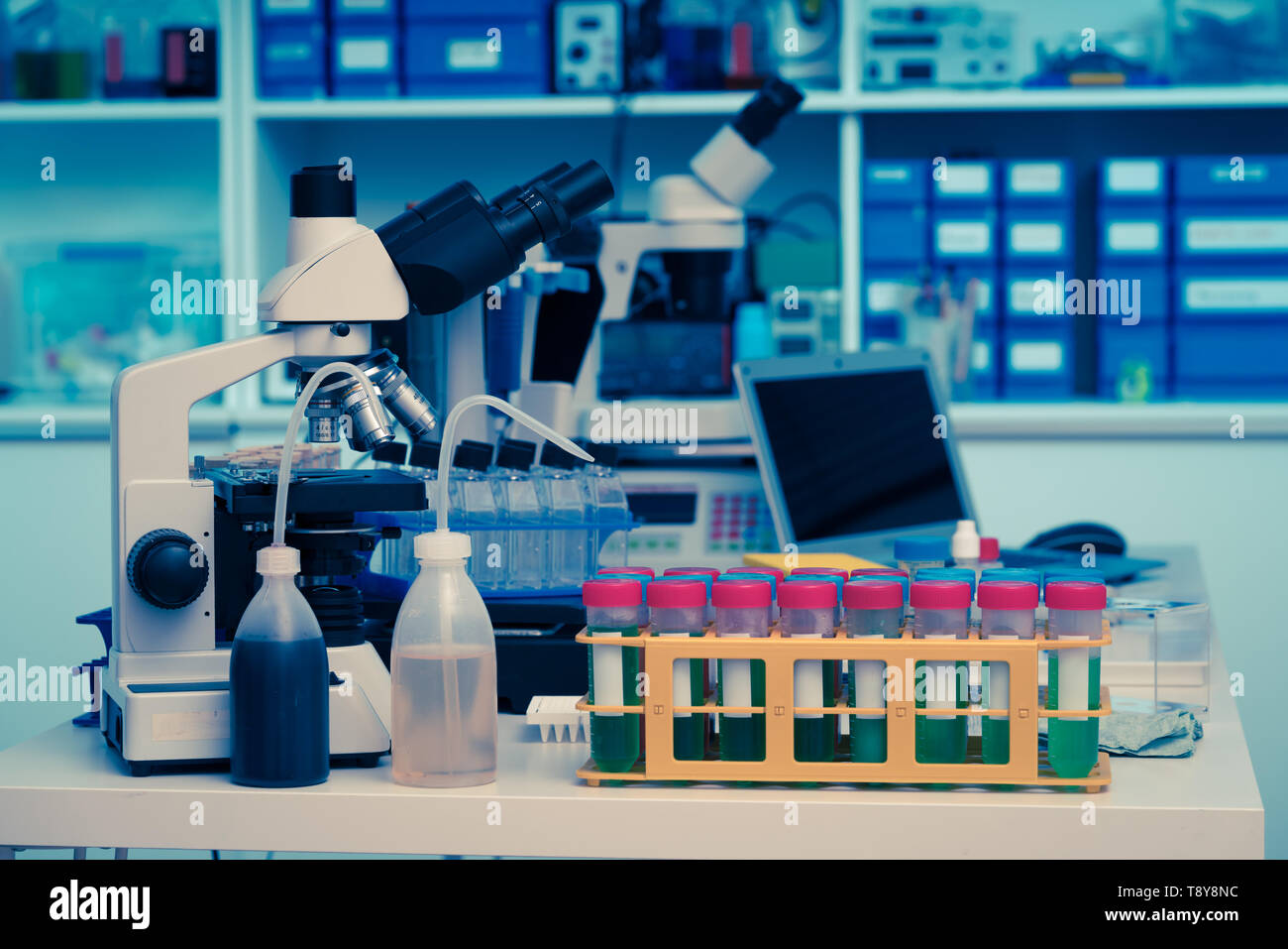 Scientific microscope in the laboratory of forensics Stock Photo - Alamy