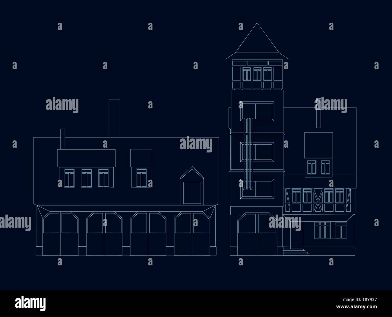 Side elevation Stock Vector Images - Alamy