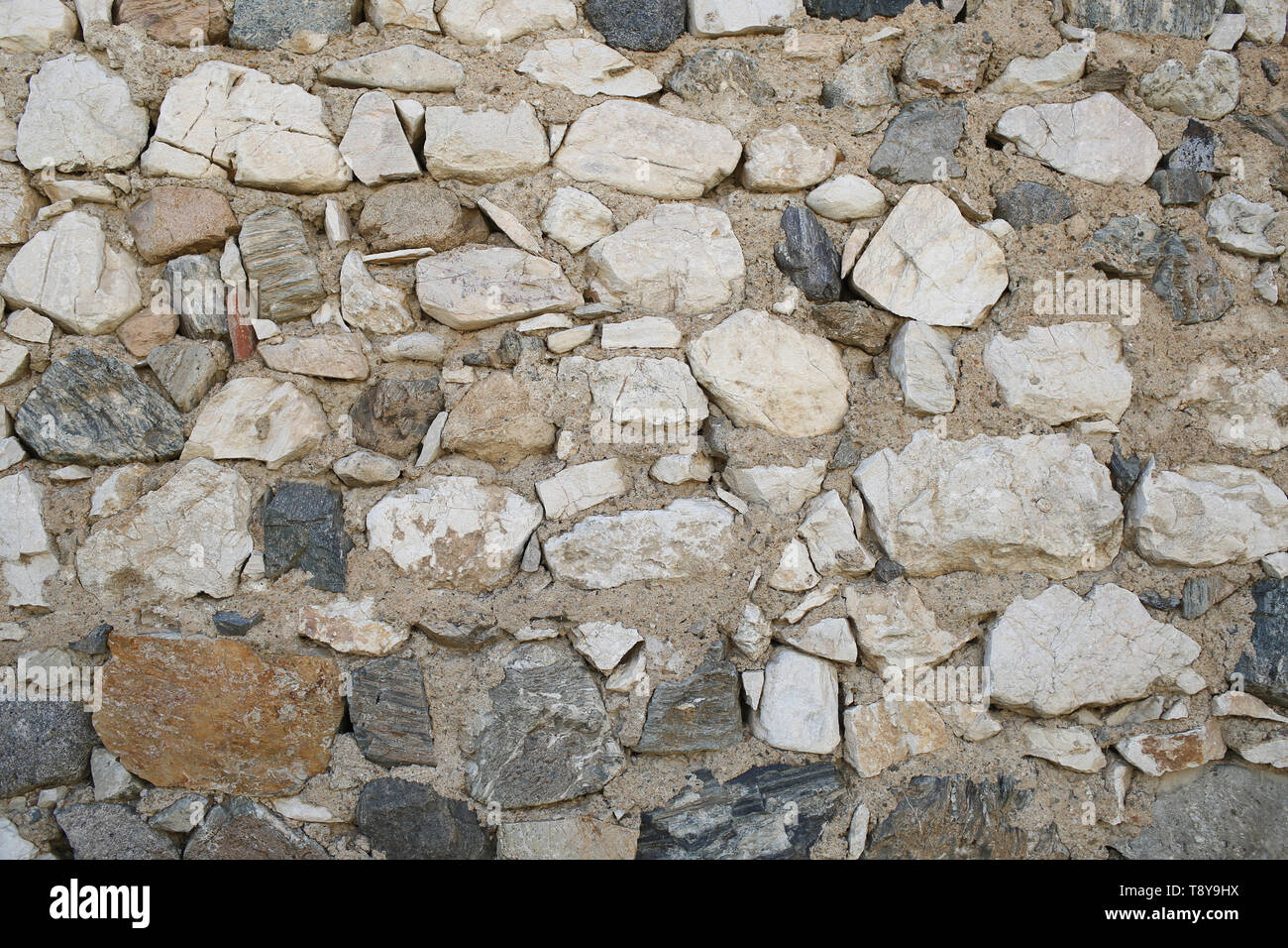 Stone surface of rough texture. Stone wall on stony background. Masonry ...