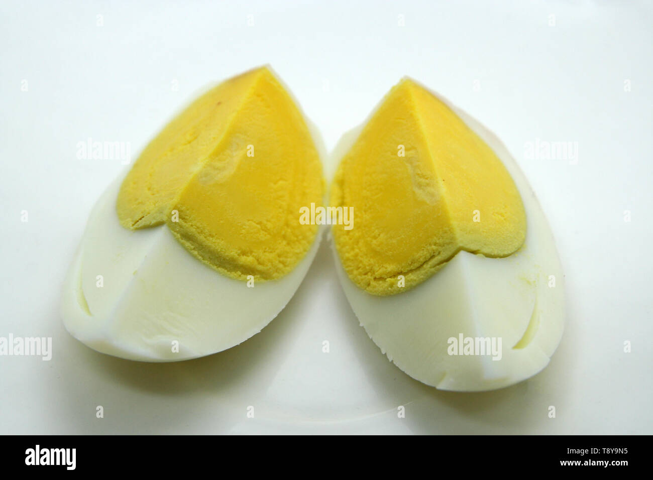 Boiled egg on a white background. Easter egg as a breakfast. Perfect ...
