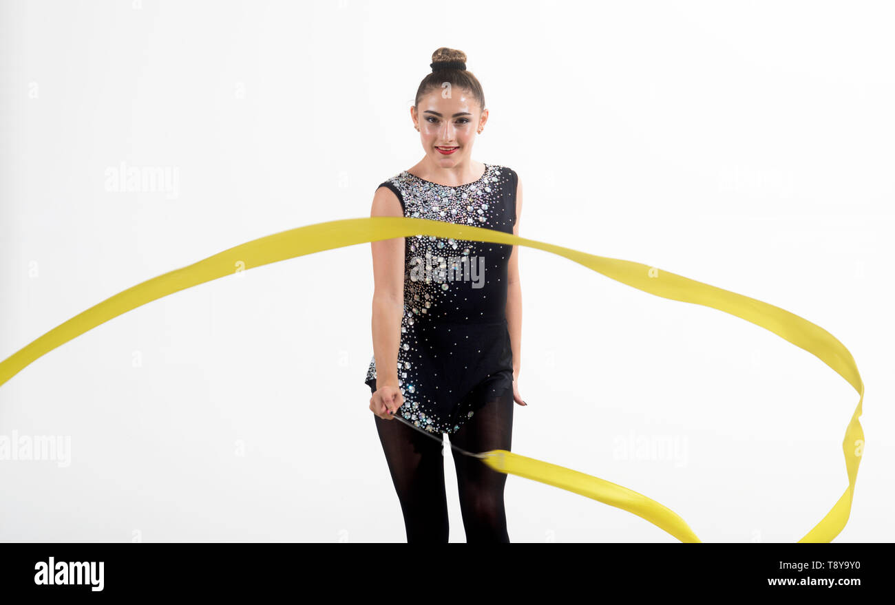 Sport success and health. Fitness and dieting of girl gymnast. Woman ...