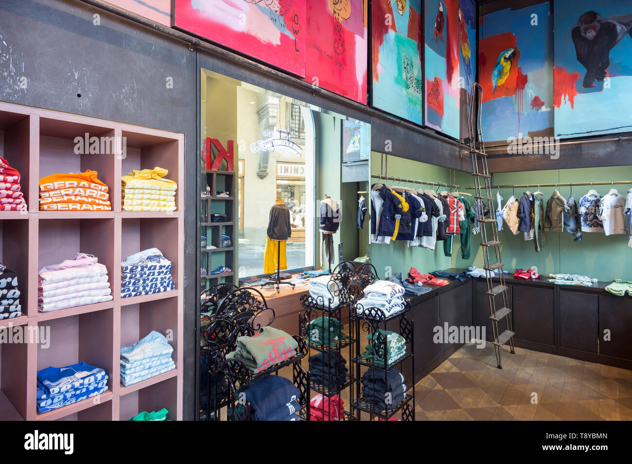 Retail shop for kids in Milano, Italy Stock Photo - Alamy