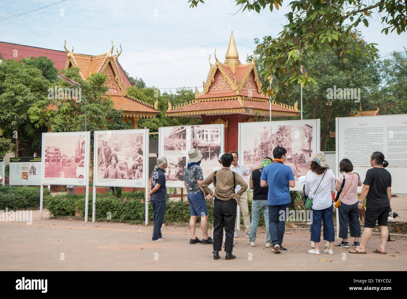 the Wat Thmey or Killing Fieldsof the red khmer in the city of Siem ...