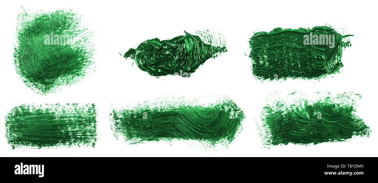 Collection green paint ink Cut Out Stock Images & Pictures - Alamy