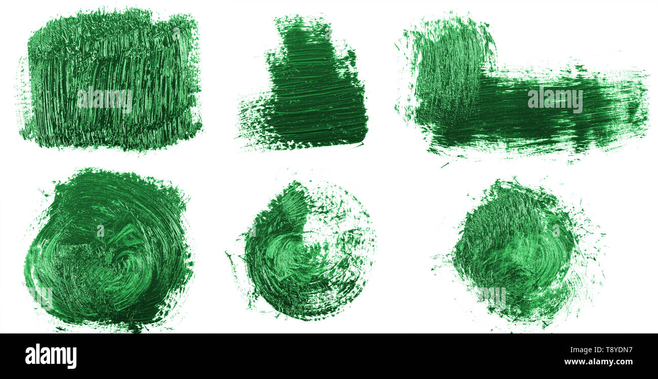 Collection green paint ink Cut Out Stock Images & Pictures - Alamy