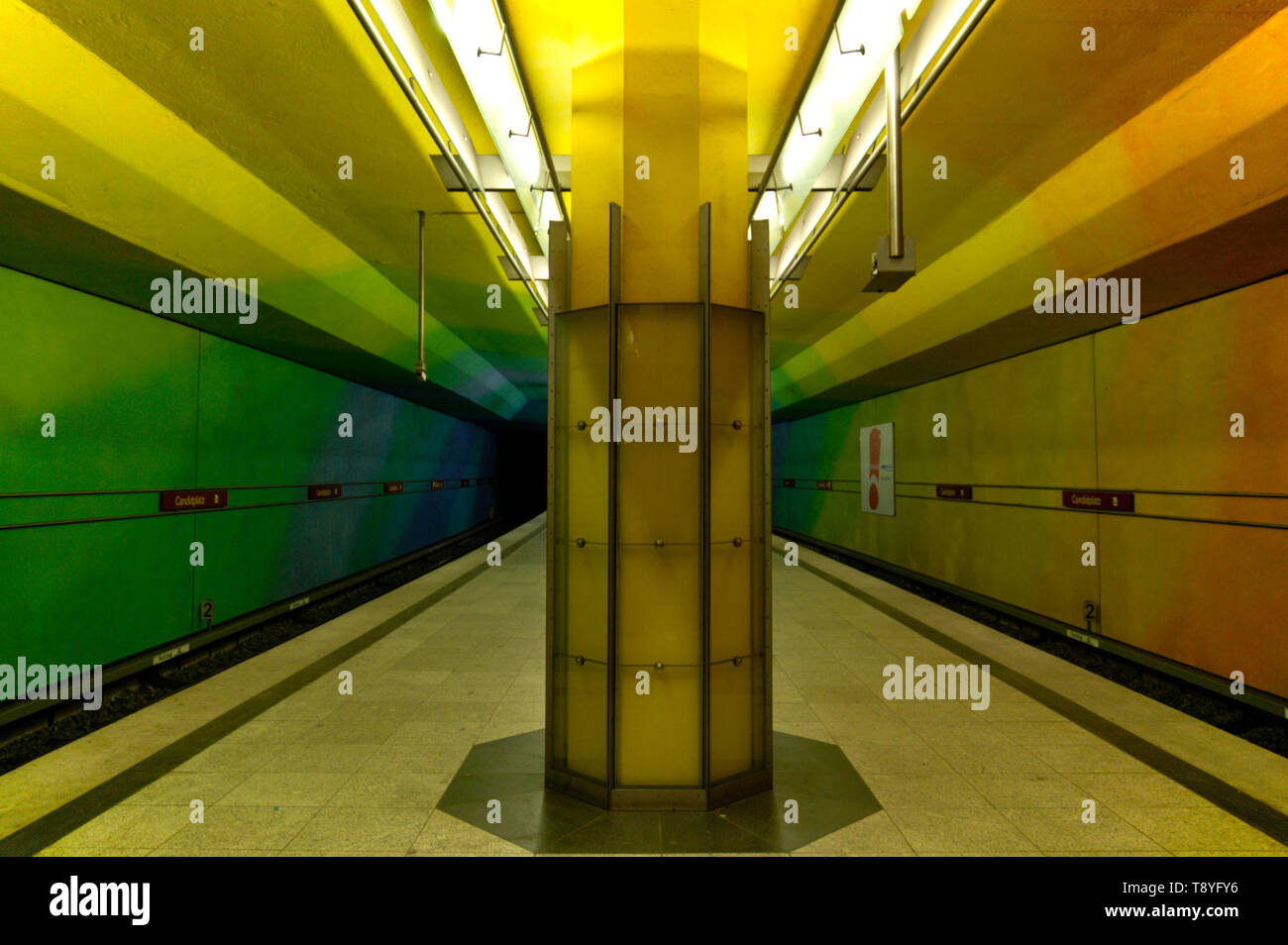 Colorful subway station Candidplatz in Munich, Germany Stock Photo - Alamy