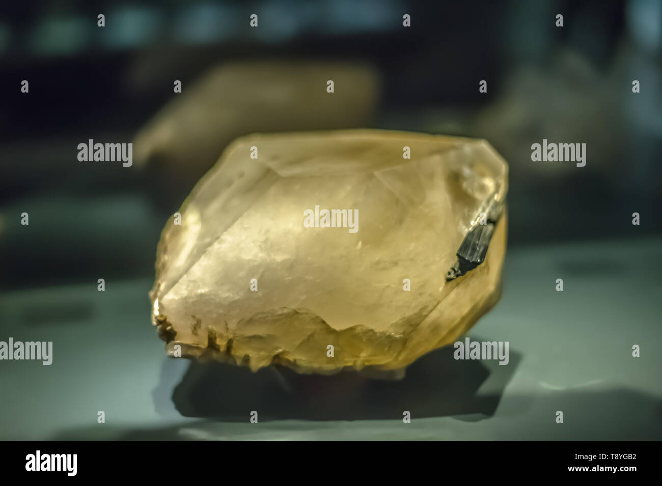 Detailed view of a mineral stone on blurred background Stock Photo - Alamy