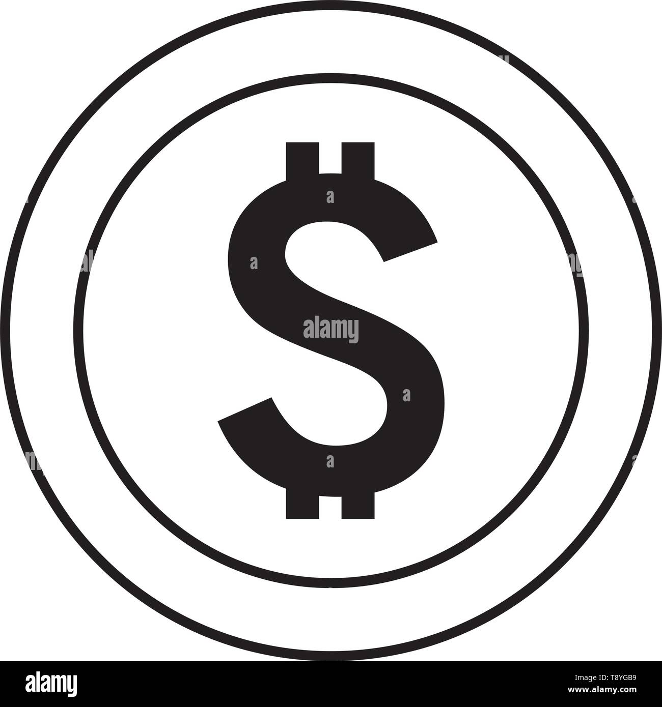 coin money cartoon in black and white Stock Vector Image & Art - Alamy