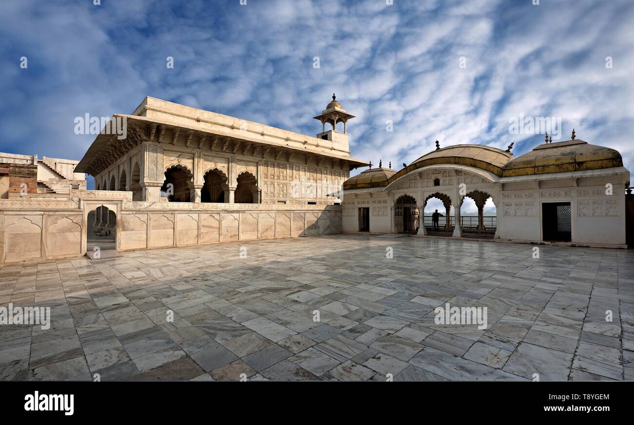 Agra Fort, marble palace Stock Photo - Alamy
