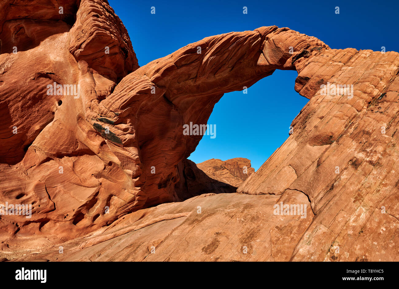 Arch Rock and stone structures in Valley of Fire State Park, Nevada ...