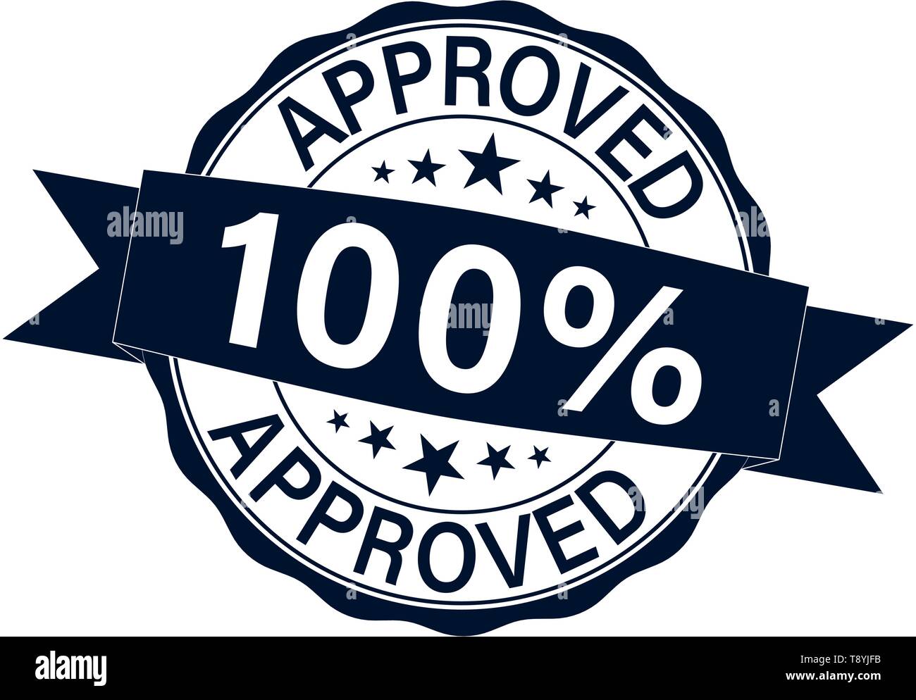 blue quality control approved web sign isolated Stock Vector Image ...