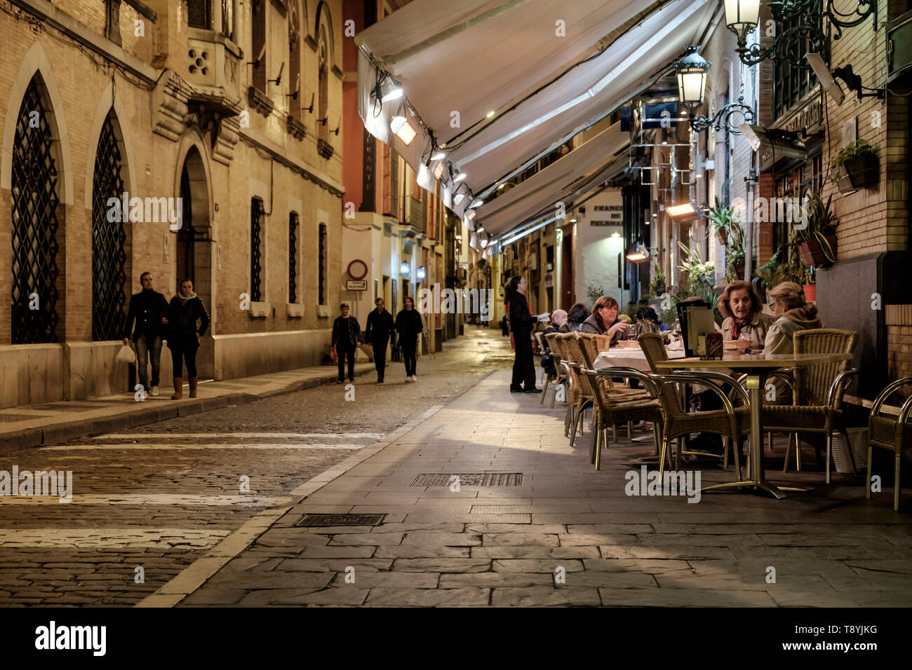 Seville terrace, Andalusia, Spain Stock Photo - Alamy