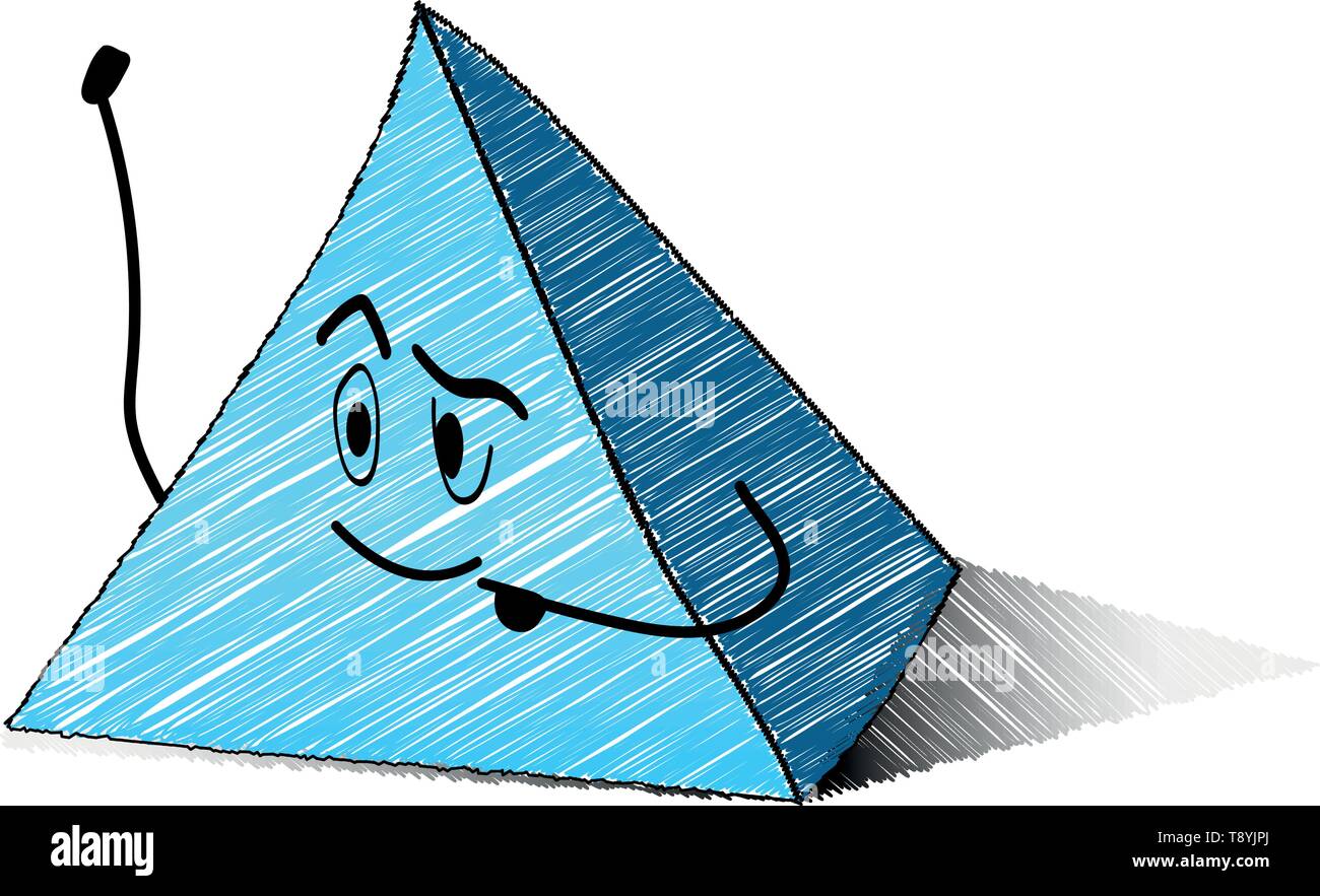 Comic Cartoon Illustration of a Pyramid with hands Stock Vector Image ...
