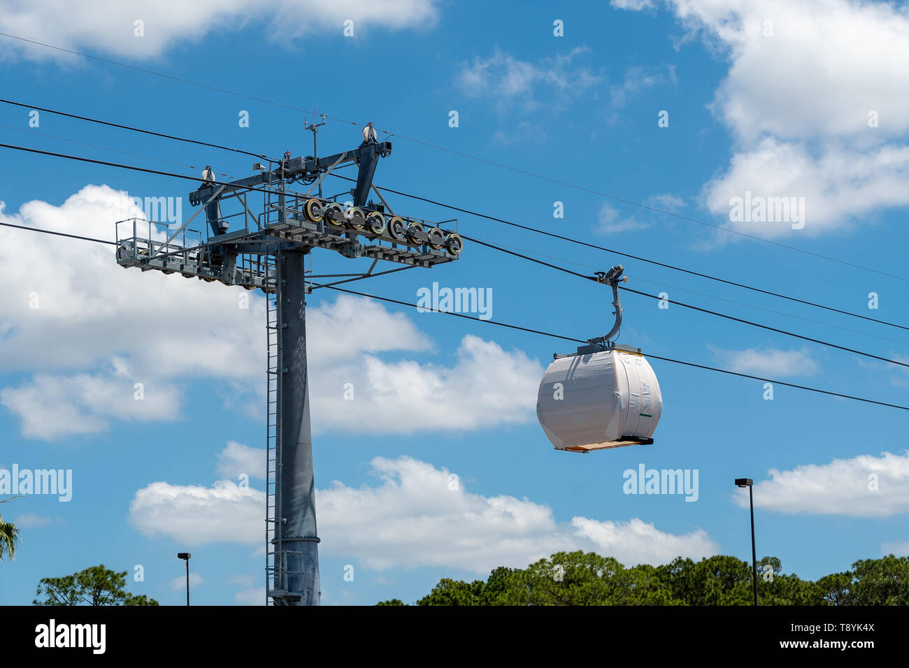 Cable car system being tested with new cars Stock Photo - Alamy
