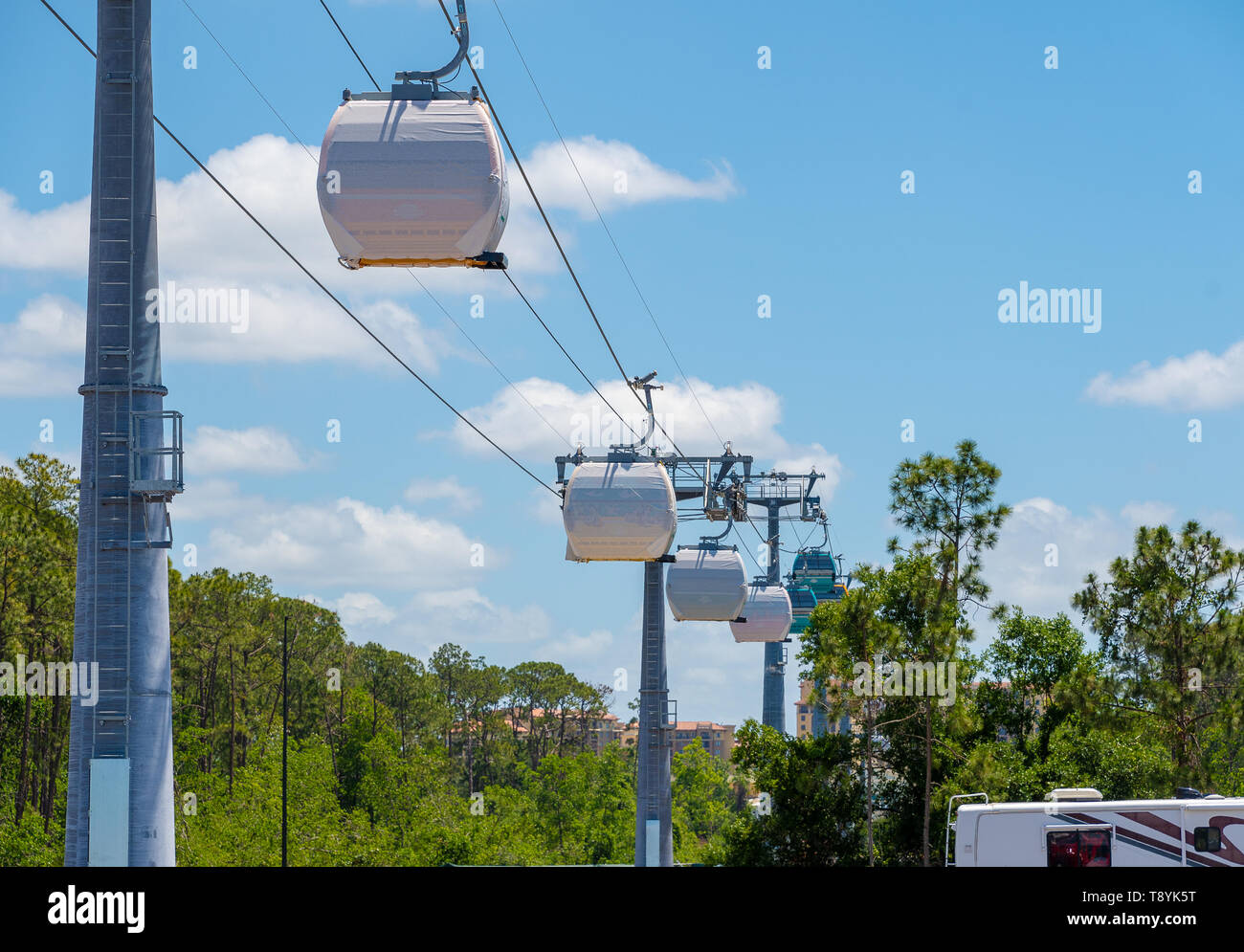 Cable car system being tested with new cars Stock Photo - Alamy