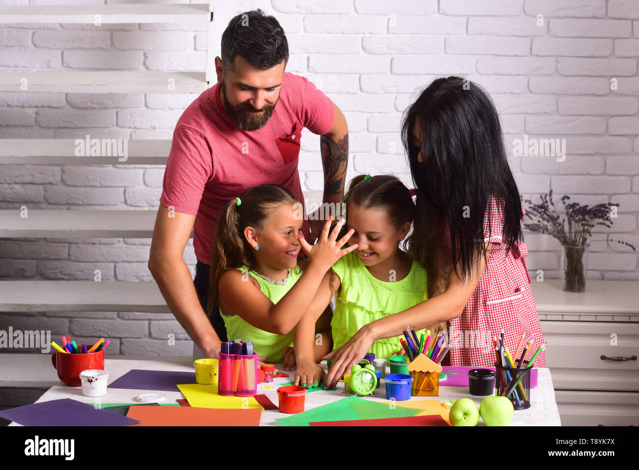 Happy childhood and parenting Stock Photo - Alamy