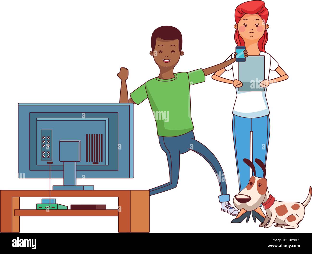 Millennial people gaming party Stock Vector Image & Art - Alamy