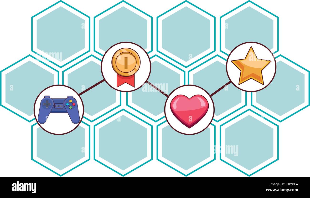 Videogames symbols round icons Stock Vector Image & Art - Alamy