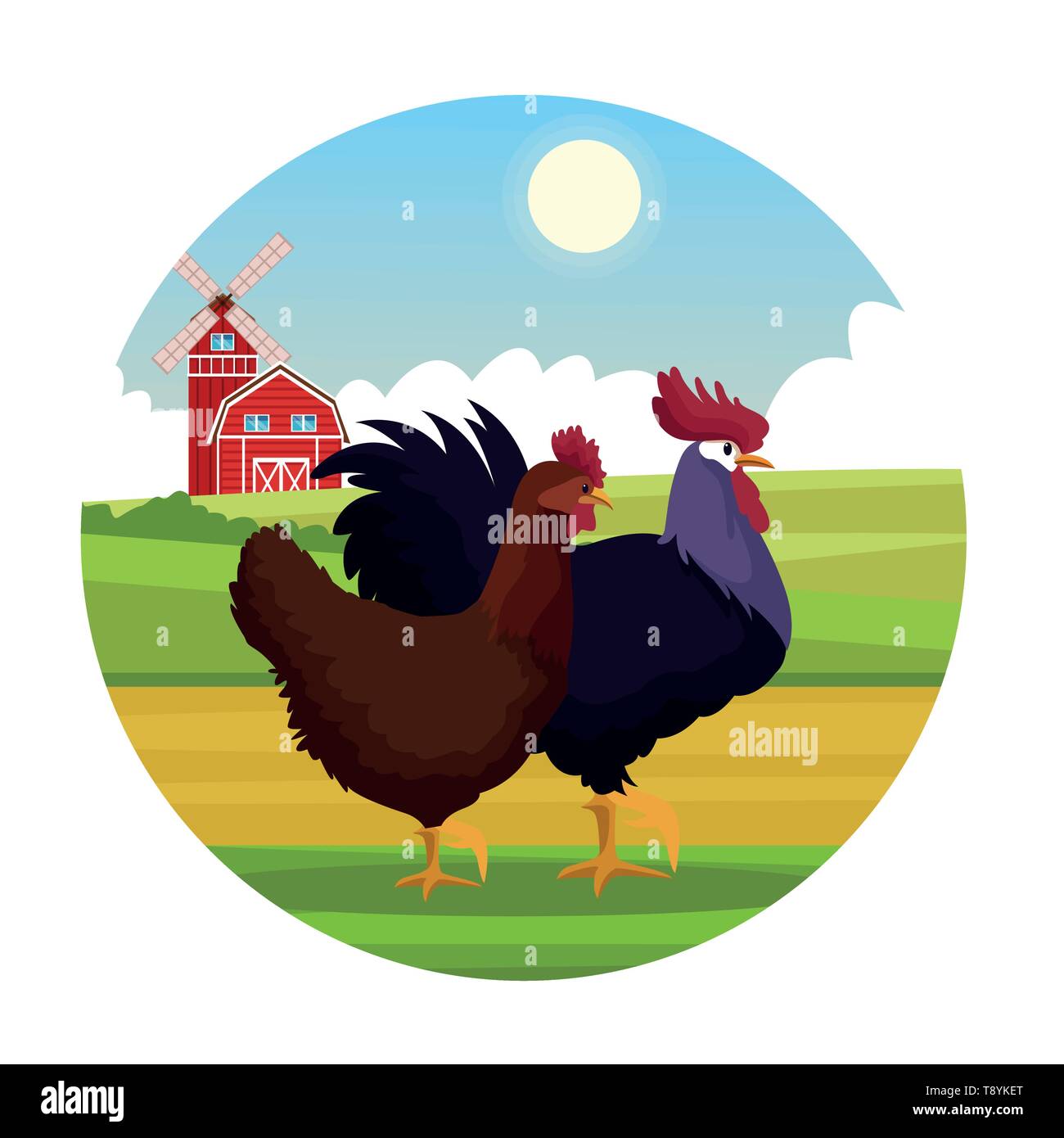 Farm rural animal cartoons Stock Vector Image & Art - Alamy