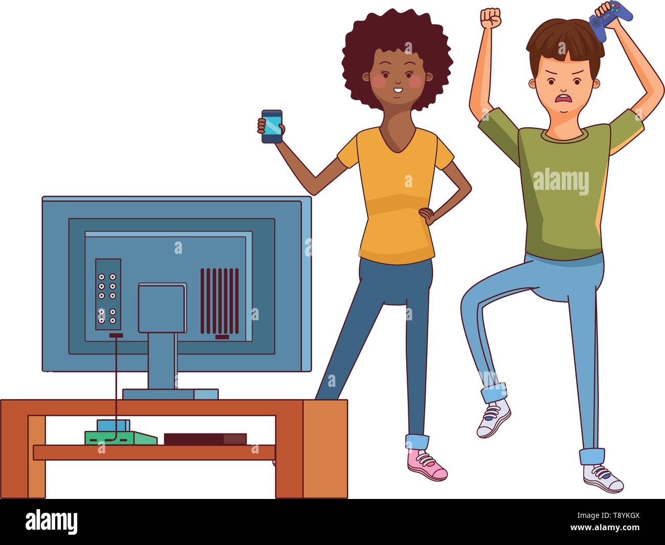 Millennial people gaming party Stock Vector Image & Art - Alamy