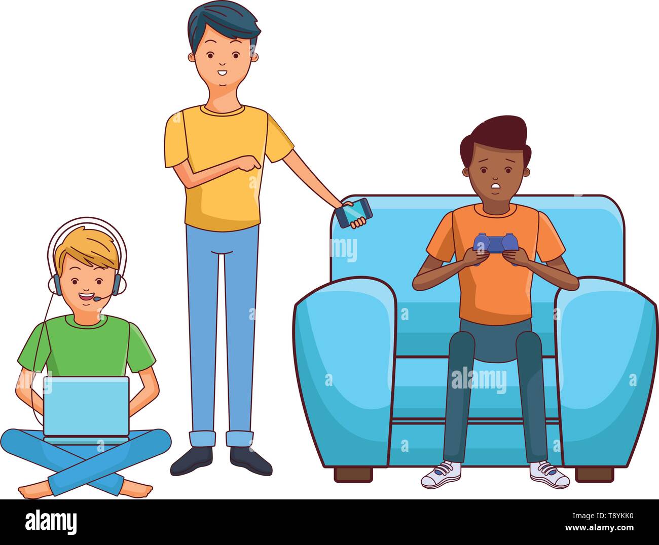Millennial people gaming party Stock Vector Image & Art - Alamy