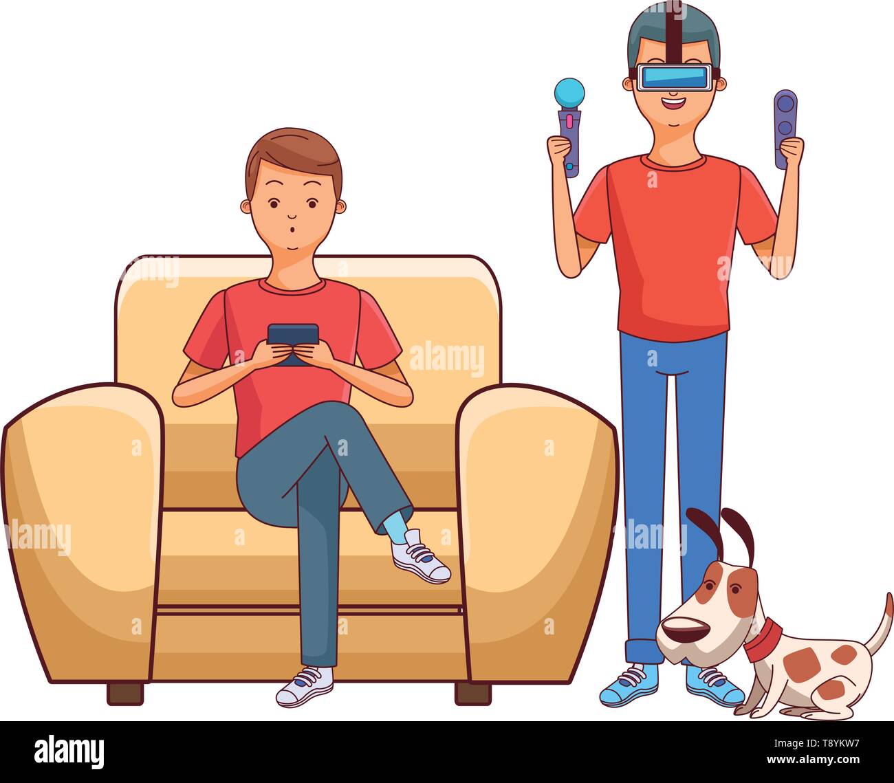 Millennial people gaming party Stock Vector Image & Art - Alamy