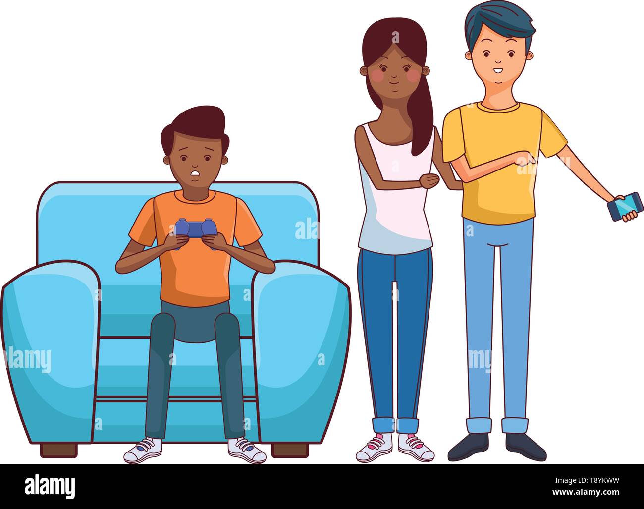 Millennial people gaming party Stock Vector Image & Art - Alamy