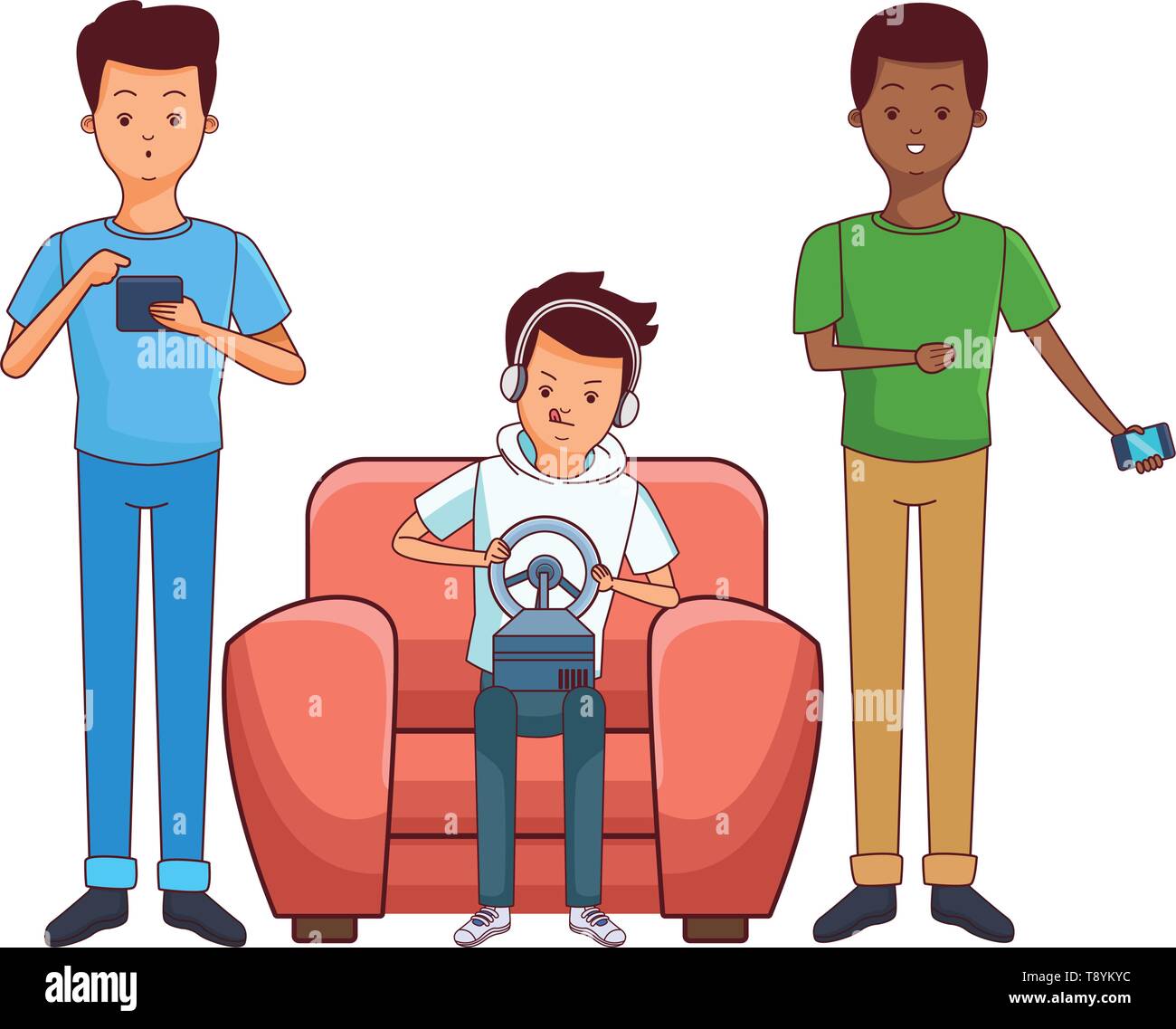 Millennial people gaming party Stock Vector Image & Art - Alamy
