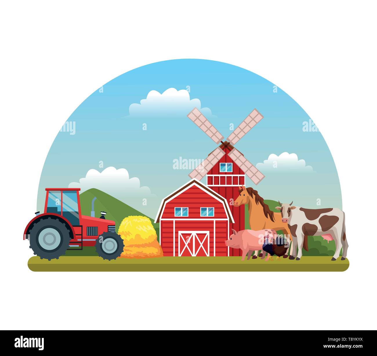 Farm rural cartoons Stock Vector Image & Art - Alamy