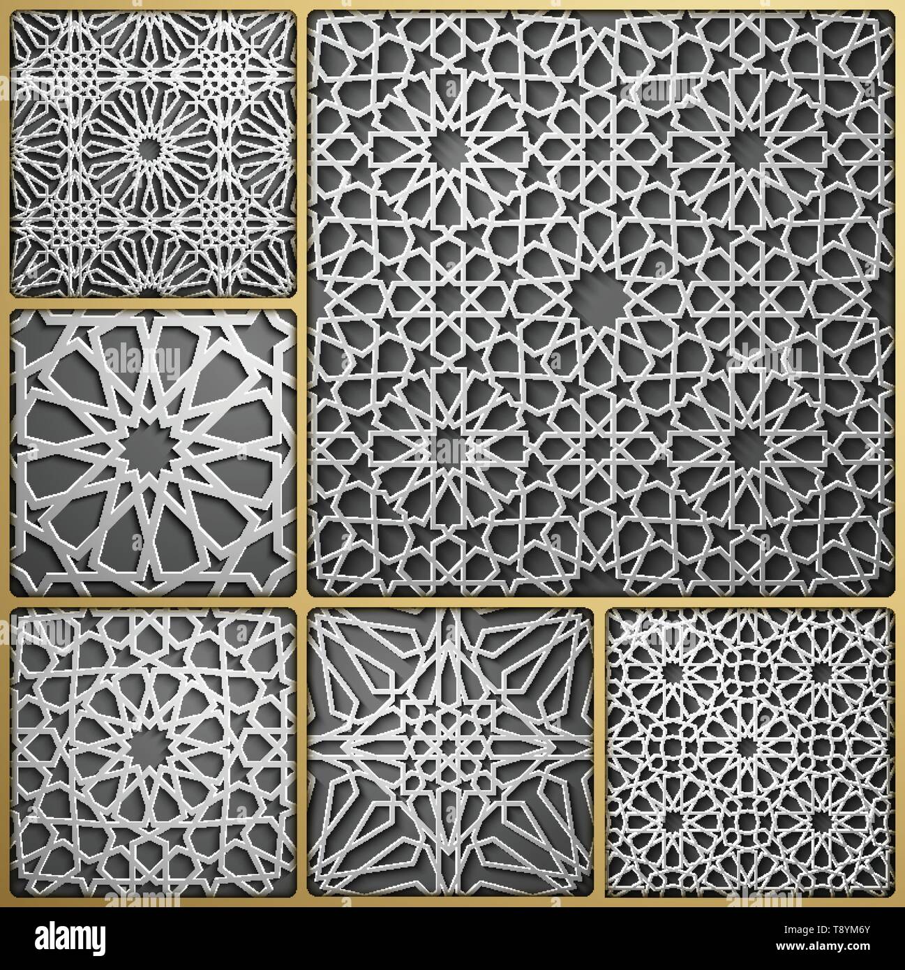 Islamic ornament vector , persian motiff . 3d ramadan islamic round ...